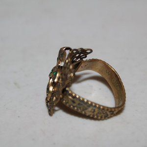 Jewelry | Vintage W Germany Antique Gold Tone Green Stone | Poshmark